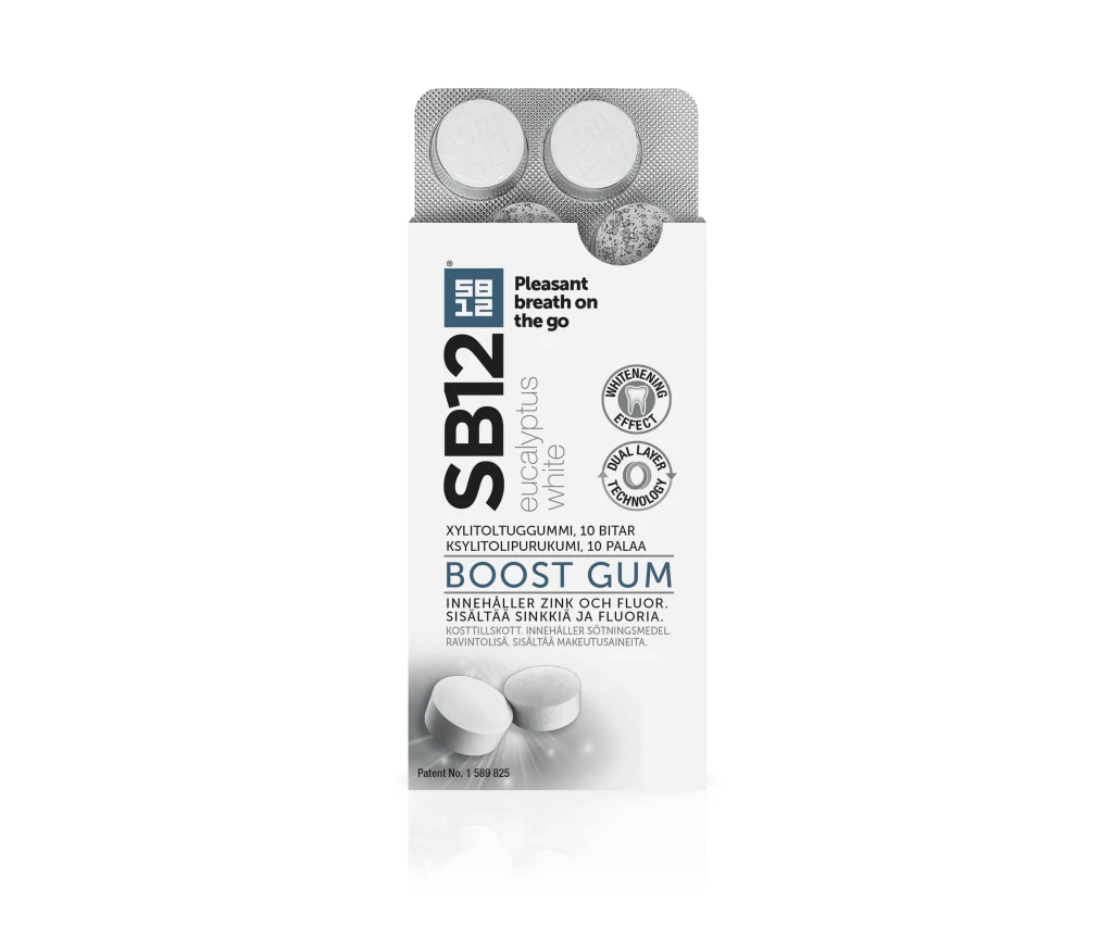 SB12 Boost Eukalyptus White, Tyggis med frisk pust